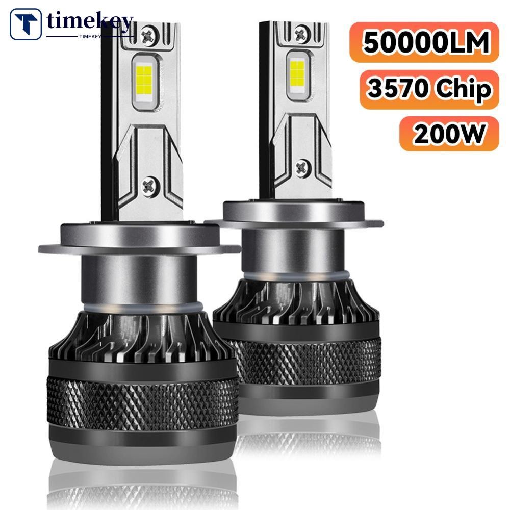TME 1 PC 200W ไฟหน้ารถ LED H1 H8 H11 HB3 HB4 9005 9006 H4 H7 ไฟ LED 6000K 50000LM หลอดไฟ LED ...
