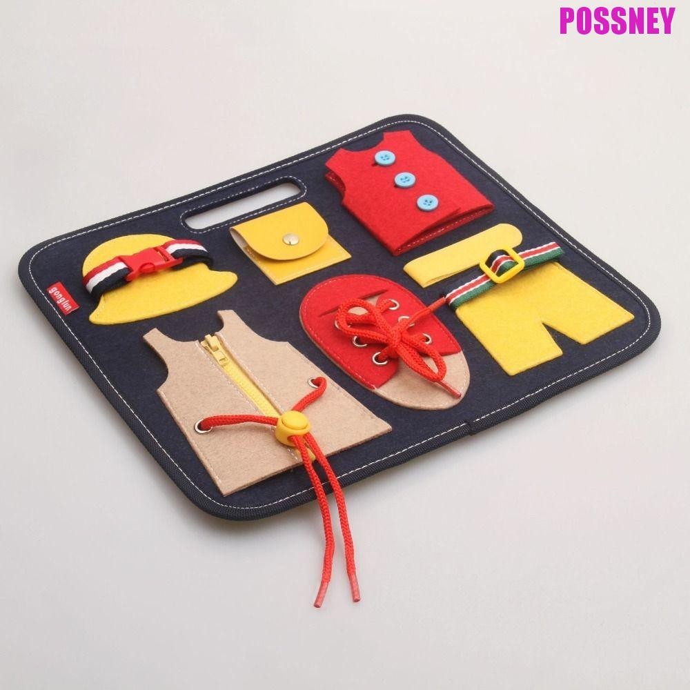 Possney Kids Life Skill Busy Board, Early Education Multi-layer ...