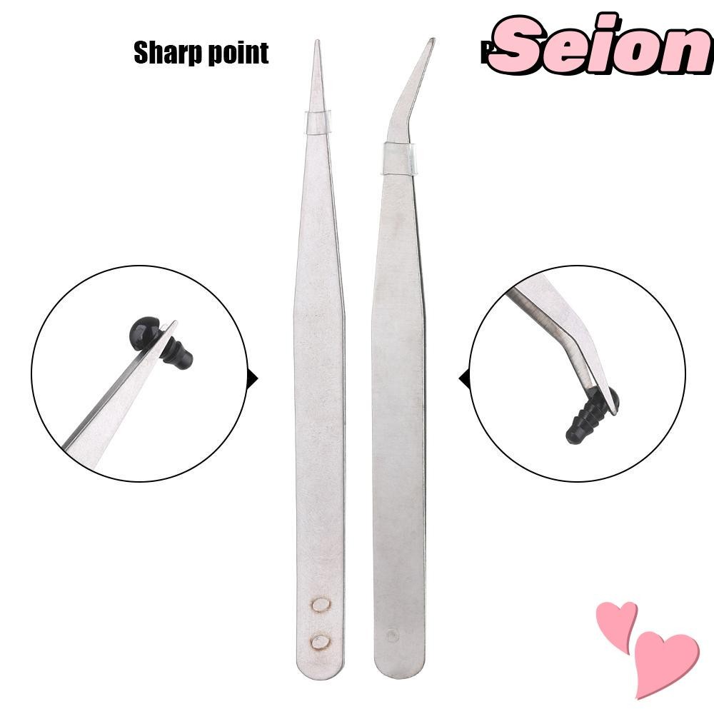 Seion 1/3/5/10 ชิ้นแหนบสแตนเลสคุณภาพสูงข้อศอกตรง Silver Tone คีม ...
