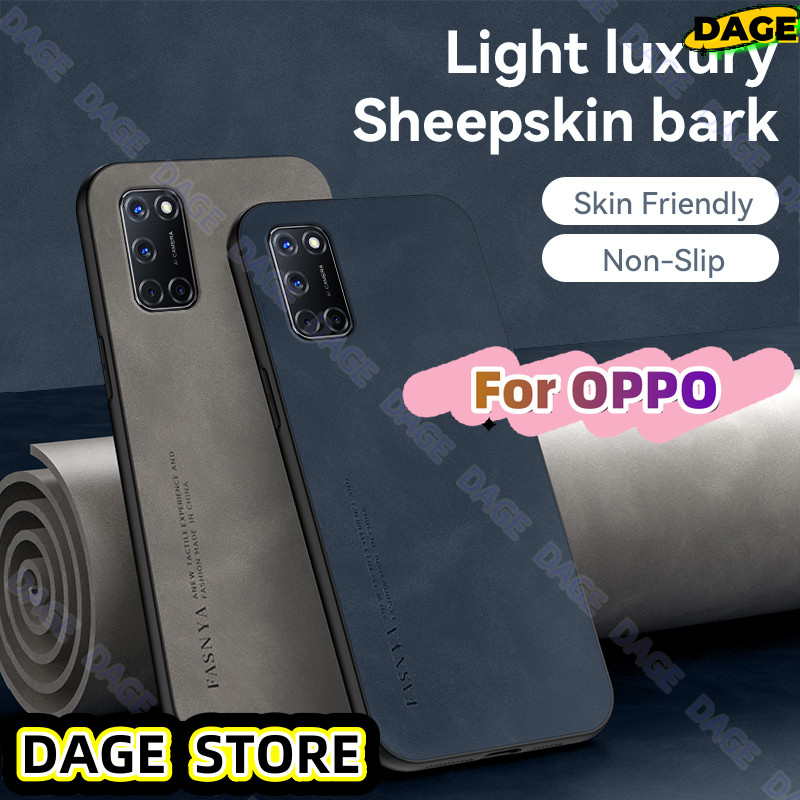 Cod กรณี OPPO A52 A92 หนังนุ่มเคสโทรศัพท์แท้ป้องกันกล้องหรูหราแกะ Bark ...