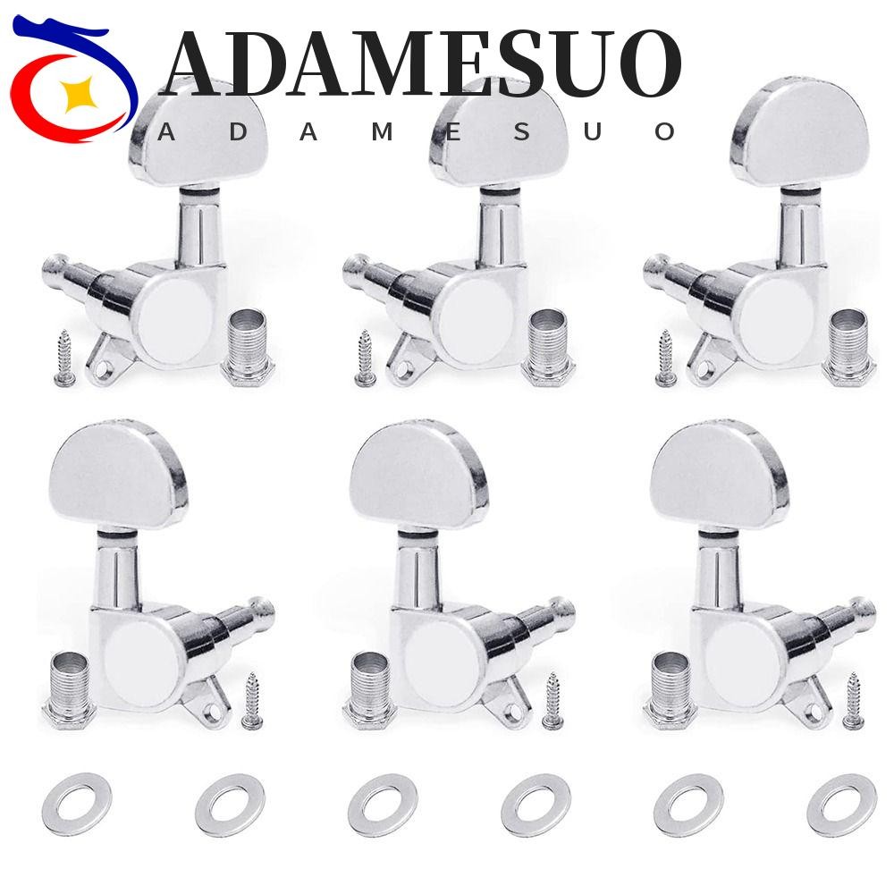 Adamesuo 6 ชิ้นหมุดปรับแต่งสายกีตาร์, 3 ซ้าย/ขวา|หัว ชุดคีย์จูนกีตาร์ไฟฟ้ากันสนิมติดตั้งง่ายจูน ...