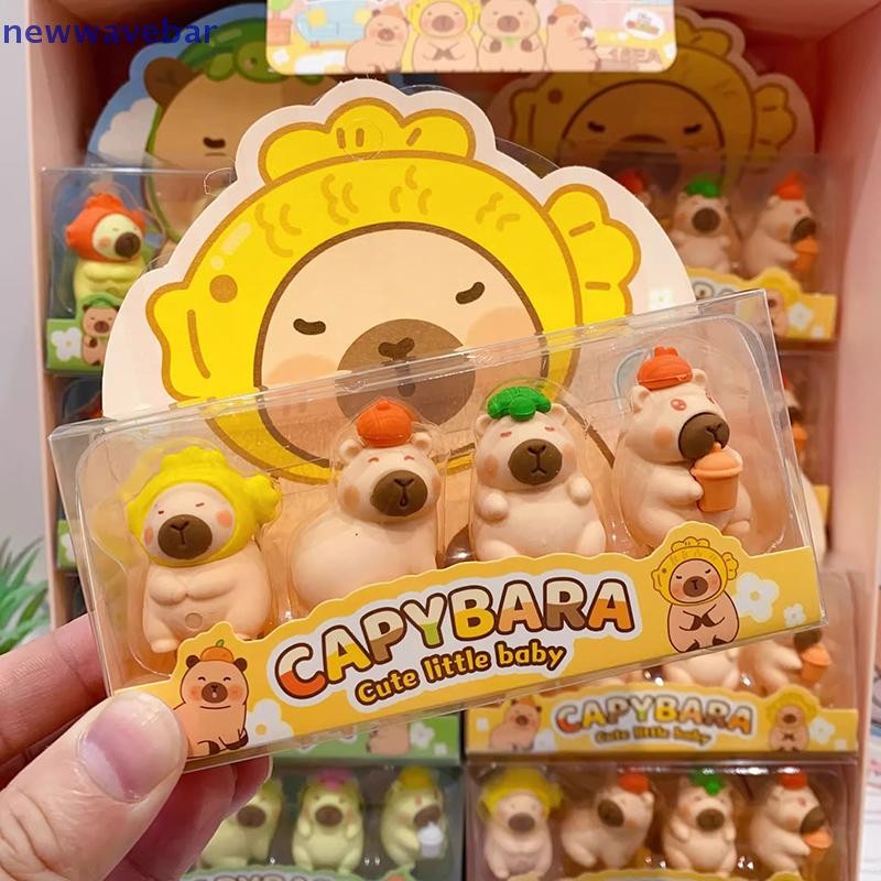 {}newwave} สุ่มเครื่องเขียนน่ารัก Capybara Eraser ของเล่นเด็กรางวัลอนุบาลดินสอยางของขวัญ ...