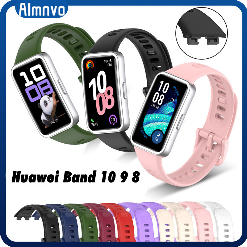 สายซิลิโคน for Huawei Band 10/9/8 NFC เปลี่ยนอุปกรณ์เสริมยางนุ่มแบบสปอร์ต for Smartwatch Huawei ...