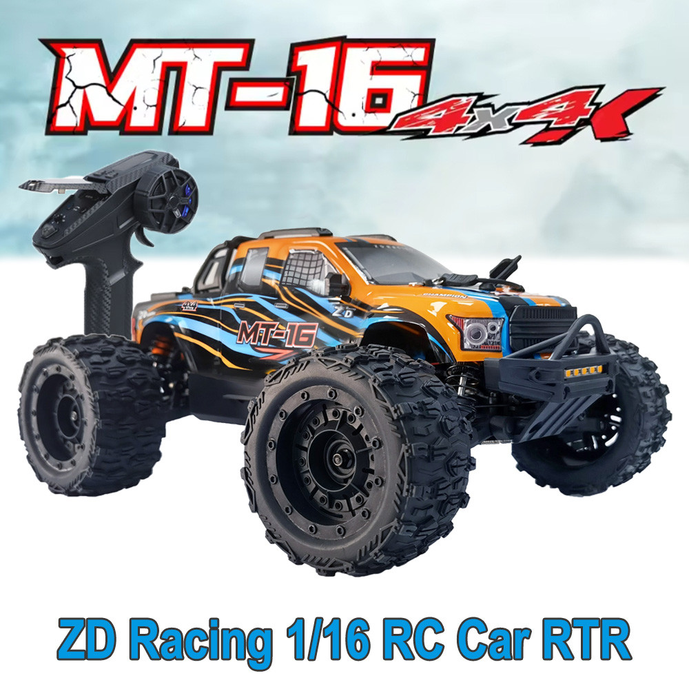 ZDRACING Zhiding MT16 Brushless Monster รถบรรทุกขนาดใหญ่ 1/16 4WD รีโมท ...