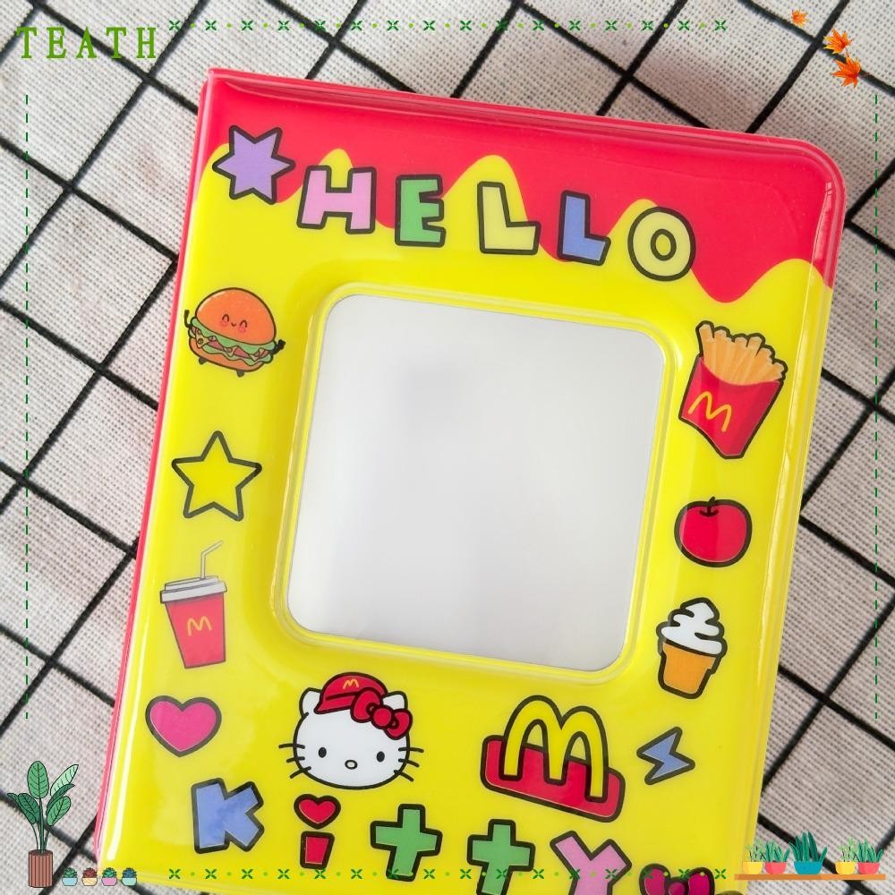 TEATH Photocard Binder, อัลบั้มการ์ดการ์ตูน Hello Kitty Mini, PVC พร้อม ...