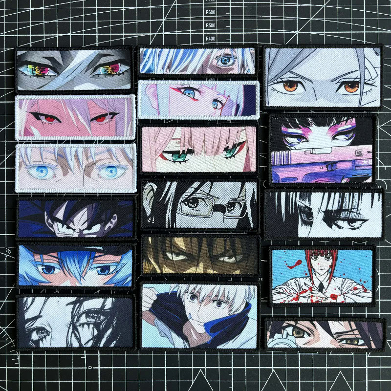 Anime Character Eyes Patch Tactical Cartoon Eye Morale Badge Goku Gojo ...