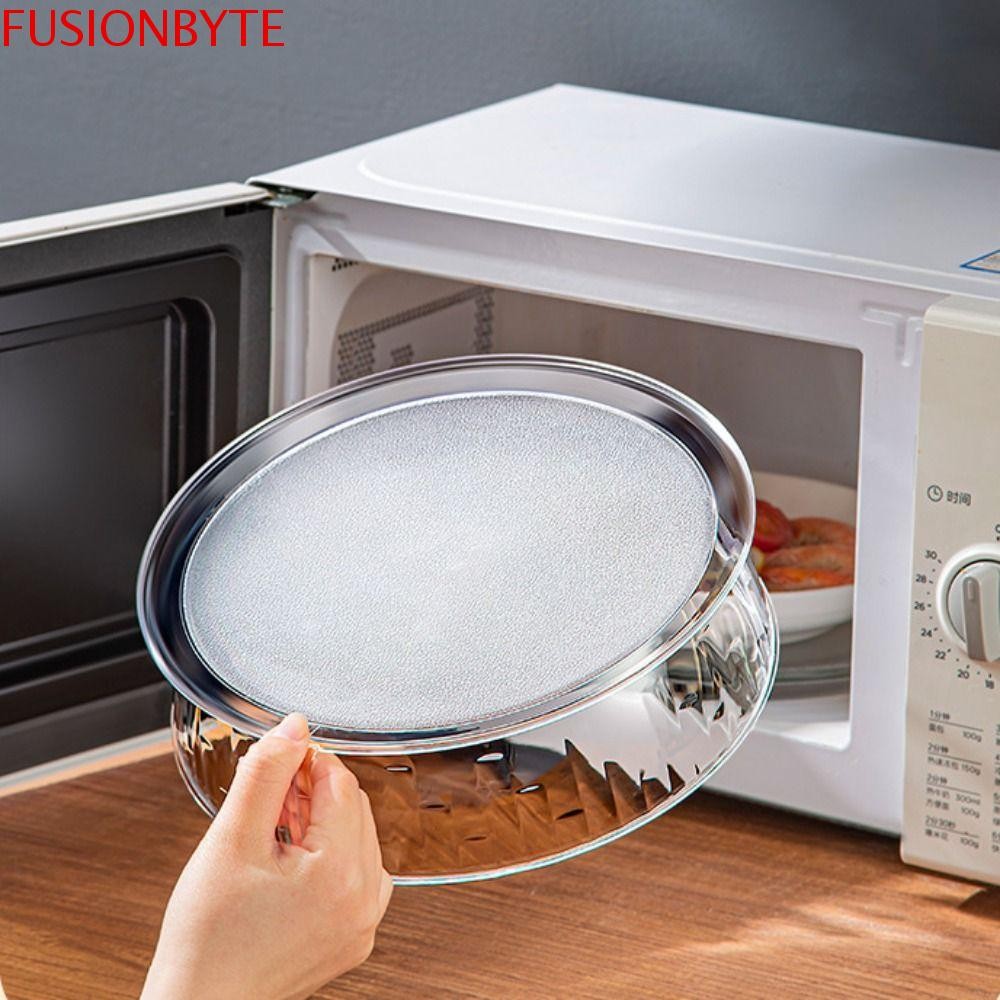 Fusionbyte ฝาครอบอาหารไมโครเวฟ, โปร่งใสพร้อมที่จับไมโครเวฟ Splatter Guard, รายการครัววางซ้อนกัน ...