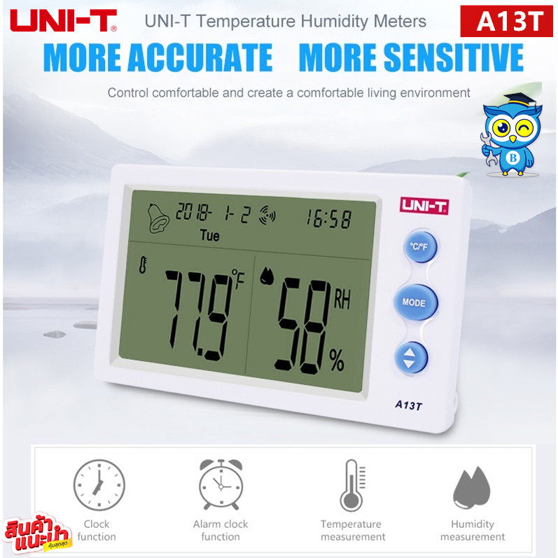 UNI-T A13T Temperature Humidity Meter เครื่องวัดอุณหภูมิความชื้นในร่ม ...