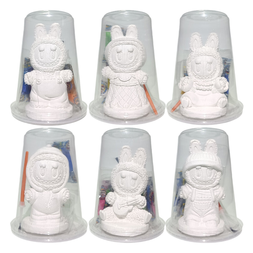 Toy Paint Plaster Labubu Coloring Doll Set ตุ๊กตาปูนปั้นลาบูบู้ระบายสี ...