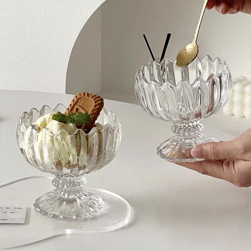 Creative Niche Lace Ice Cream Cup Simple ins สไตล์ฤดูร้อน Goblet ถ้วย ...