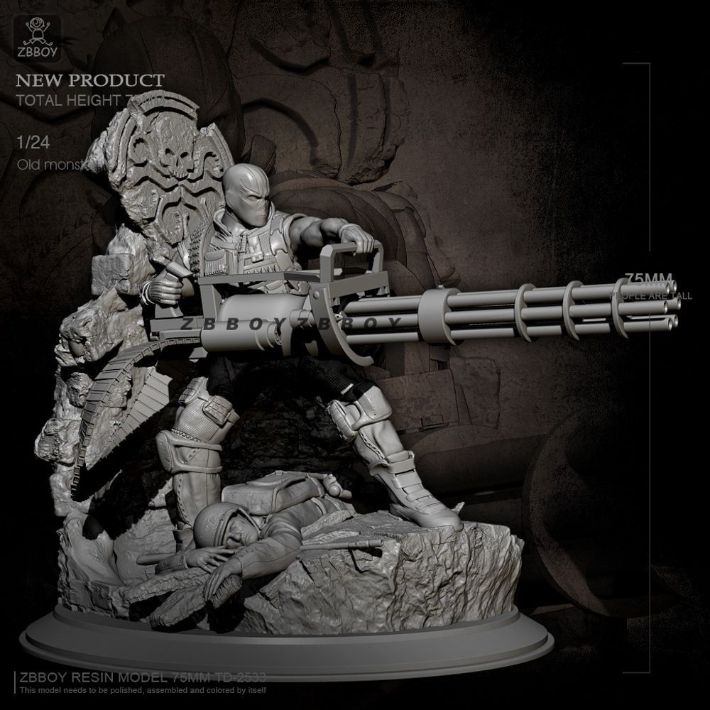 1/24 zbboy โปรดิวเซอร์ Super Fireman เรซิ่นทหารประกอบโมเดลสีขาว TD-2533 ...