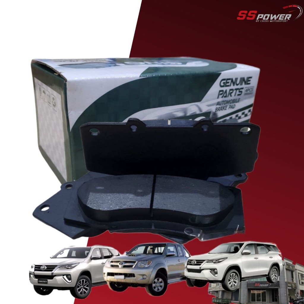 ผ้าเบรก GINO ด้านหน้า TOYOTA FORTUNER KUN50 / FORTUNER TGN51 / HILUX ...