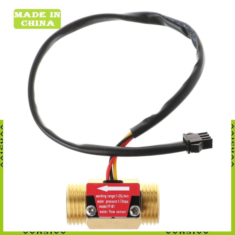 AA Flow Sensor G1 2 Water Flow Hall Sensor Switch Flowmeter 1-25L min ...