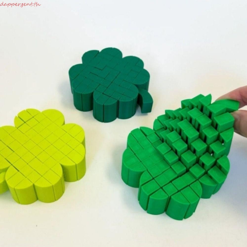 DAPPERGENT 3D พิมพ์โคลเวอร์สี่ใบ, พิกเซลที่ใช้งานของเล่นโคลเวอร์สี่ใบ, ของเล่นนิ้วหลายข้อต่อ ...