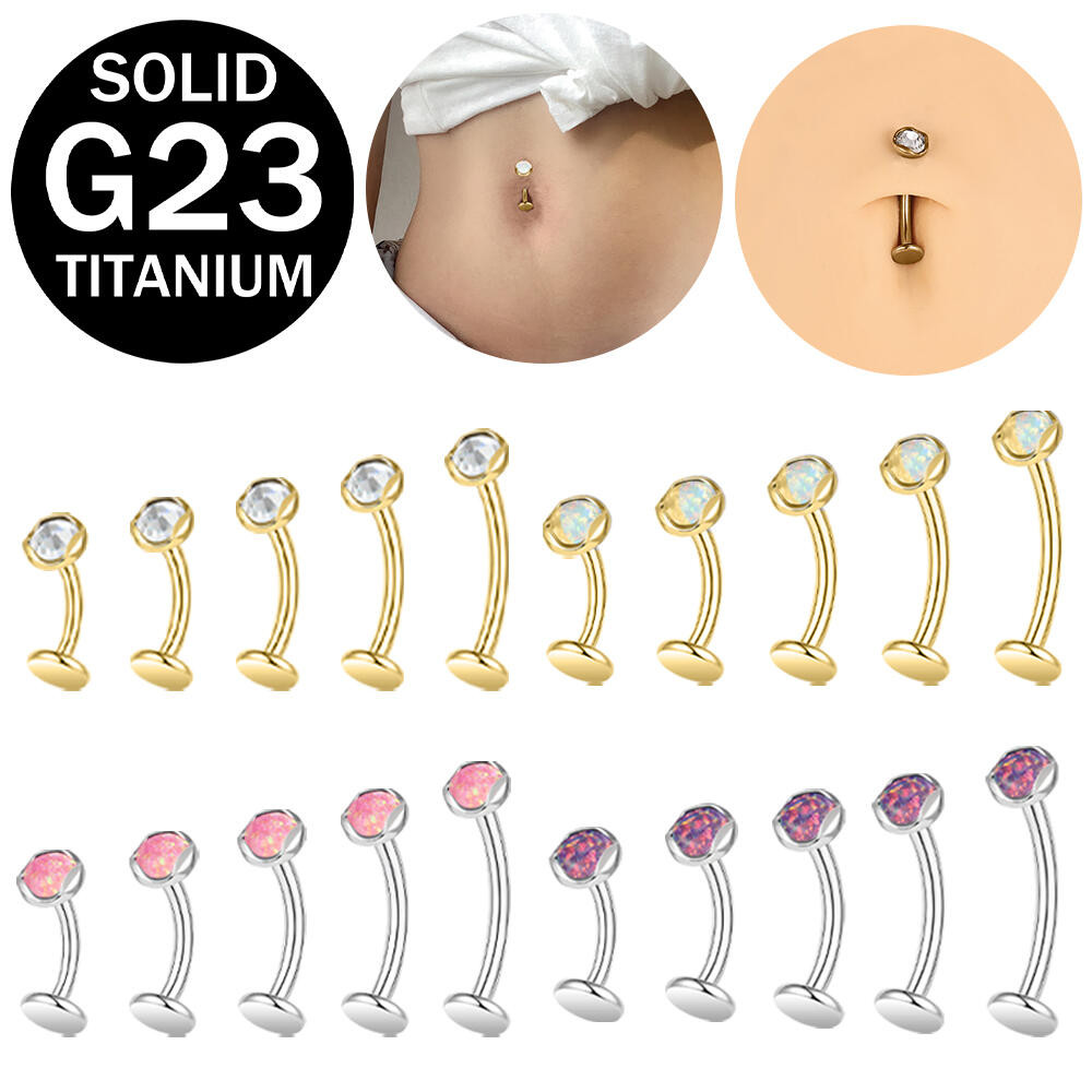 1 PC G23 ไทเทเนียม Belly แหวน 14G แหวนสะดือภายใน Belly ปุ่มแหวน 6/8/10 ...