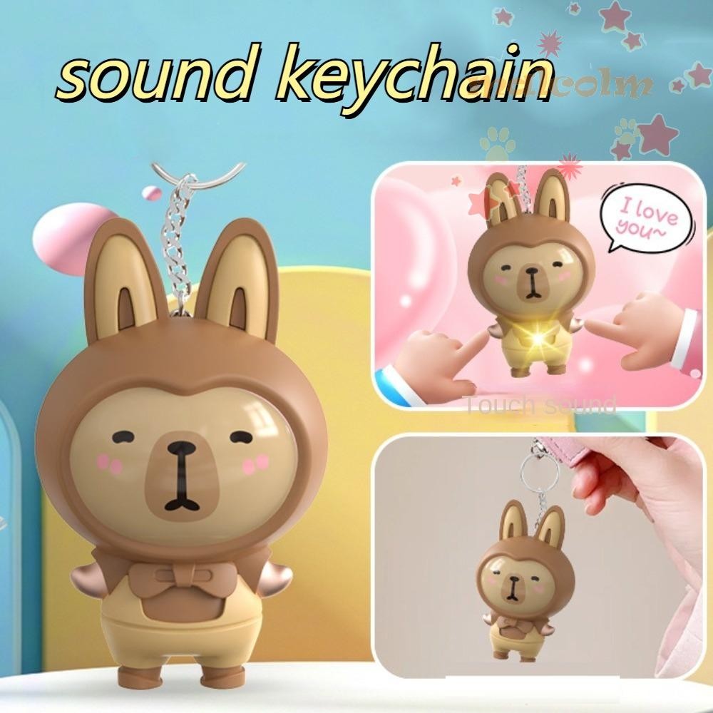 MALCOLM Shin-chan Sound พวงกุญแจ, Labubu I Love You Labubu Voice จี้ ...