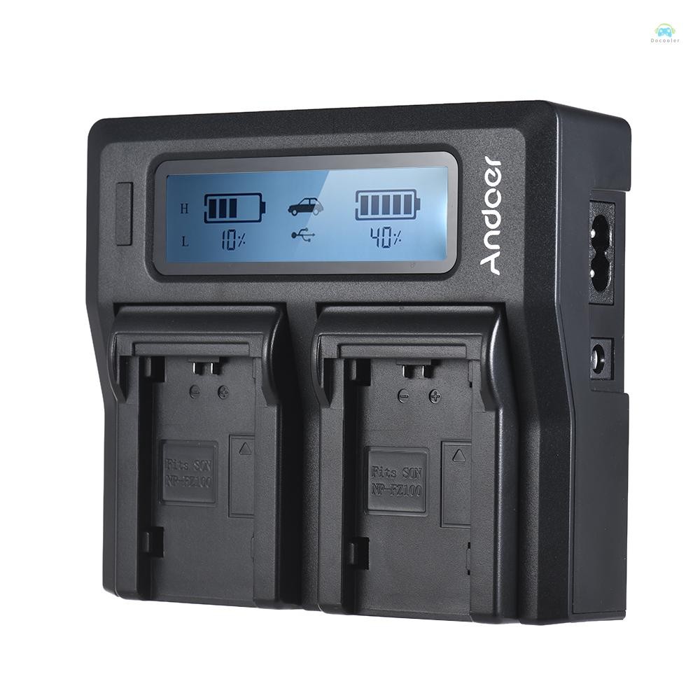 Yb2 Charger Andoer NP-FZ100 Dual Channel กล้อง LCD เครื่องชาร์จ ...