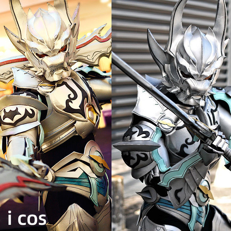 cosplay1:1สวมบทบาทสวมใส่ได้เต็มรูปแบบเกราะฟันเงิน Garo ZERO หมาป่ารุ่น ...