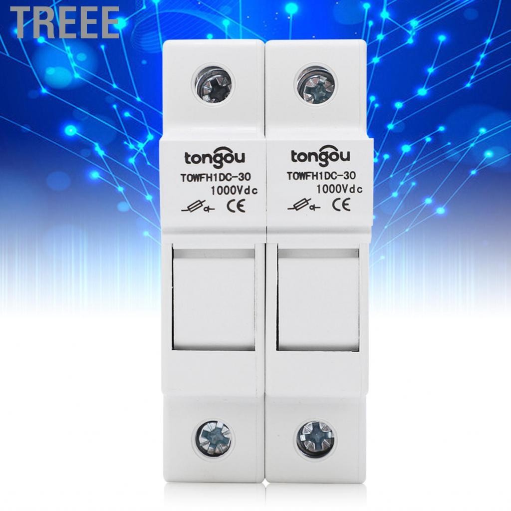 Treee ฐานยึดฟิวส์ยึดราง DIN 2 ขั้ว 1000VDC 2P อุปกรณ์ | Shopee Thailand