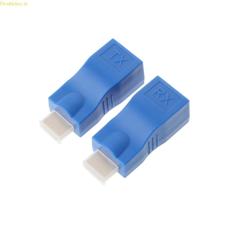 อะแดปเตอร์ Doublebuy 30 ม. Extender TX RX สําหรับ 1080P Over CAT6 RJ45 ...