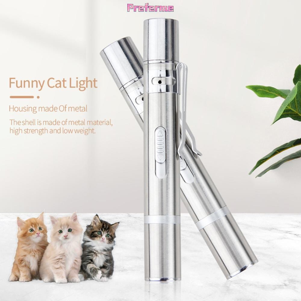 Preferme 3-in-1 Interactive Usb ชาร์จ Red Dot แสงเลเซอร์ของเล่นแมวแมว ...