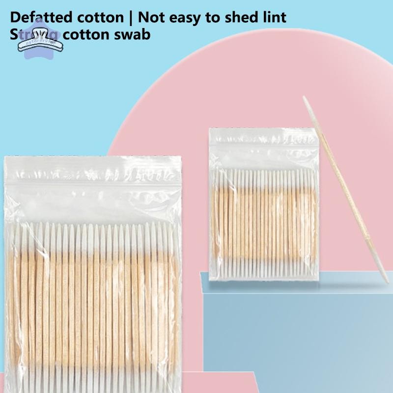 [estereryfor] Double-Pointed Disposable Ultra-Small Cotton Swab Brush ...