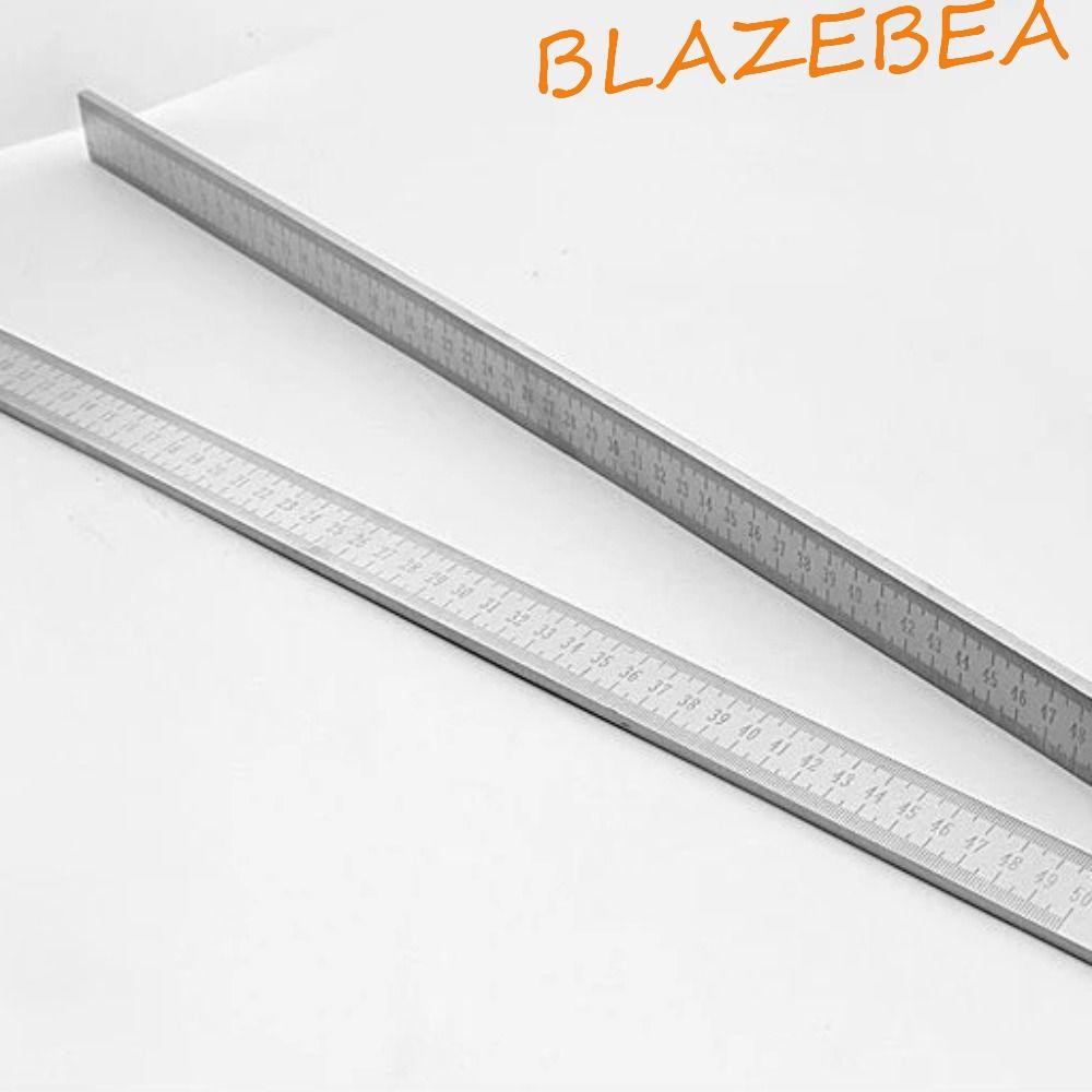 BLAZEBEA ไม้บรรทัดติดปลอม, ไม้บรรทัดสแตนเลสหนากันสนิม, อุปกรณ์การสอนแบบพกพา 53 ซม.Dual-Scale ...