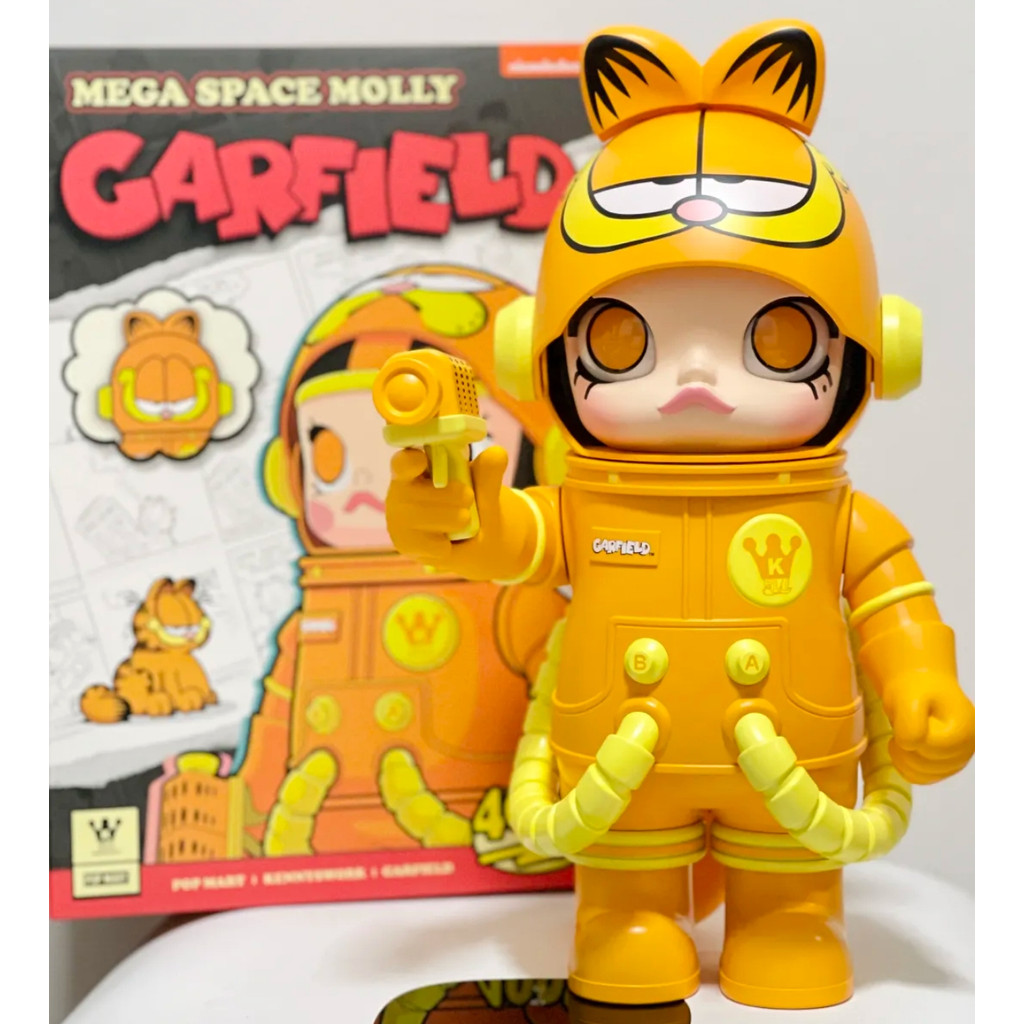 [ ของแท้ ] popmart mega space molly Garfield Series Blind Box ตุ๊กตาตัว ...