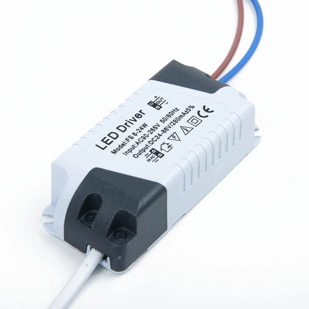 LED Driver 280mA 8-24W AC 110V 220V to DC 24V Lighting Transformer ...