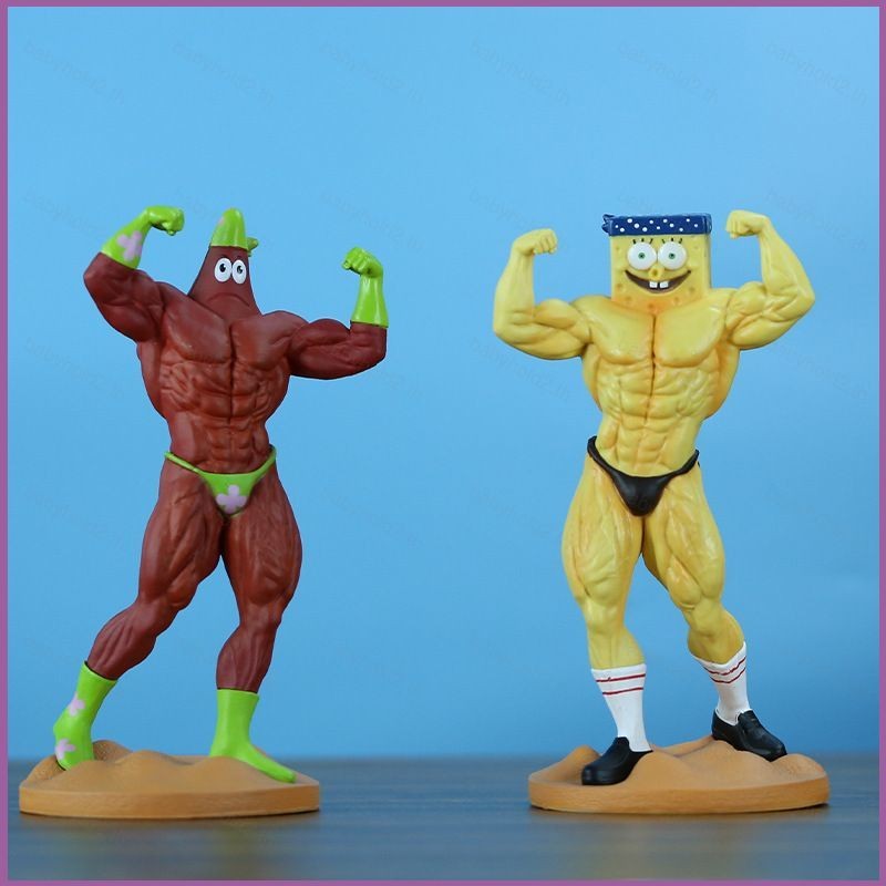 Yb SpongeBob SquarePants Action Figure Muscle series Patrick Star SpongeBob SquarePants ตุ๊กตา ...
