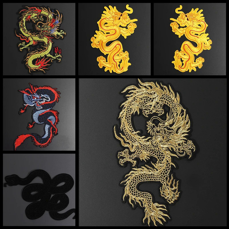 China Dragon series Patches For Clothing Iron On Biker Motorcycle ...