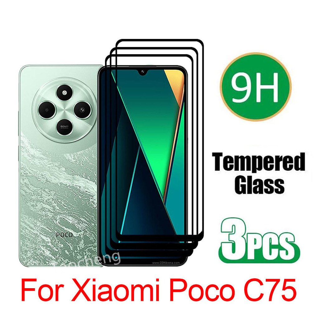 ฟิล์มกระจกนิรภัยสําหรับ Xiaomi Poco C75 C 75 PocoC75 4G 2024 ฝาครอบ Gobal ป้องกันหน้าจอฟิล์มแก้ว ...