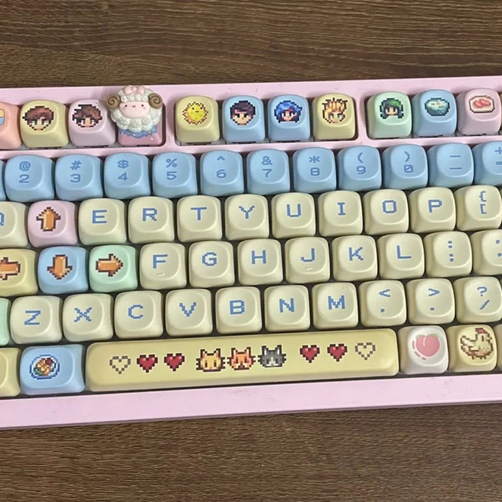 Stardew Valley Keycap MOA/MDA โปรไฟล์ 78/136 คีย์ PBT Dye Sublimation ...