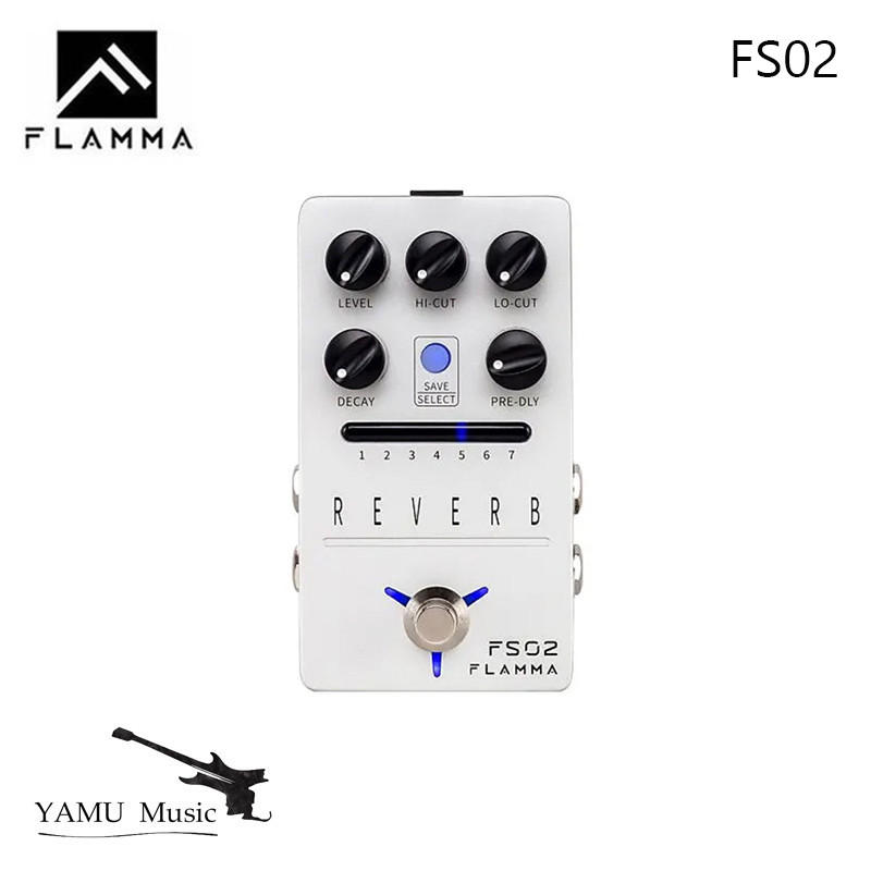 Flamma FS02 Reverb กีตาร์เหยียบสเตอริโอ Digital Effects Pedal 7 Storable Preset Slots 7 Reverb ...