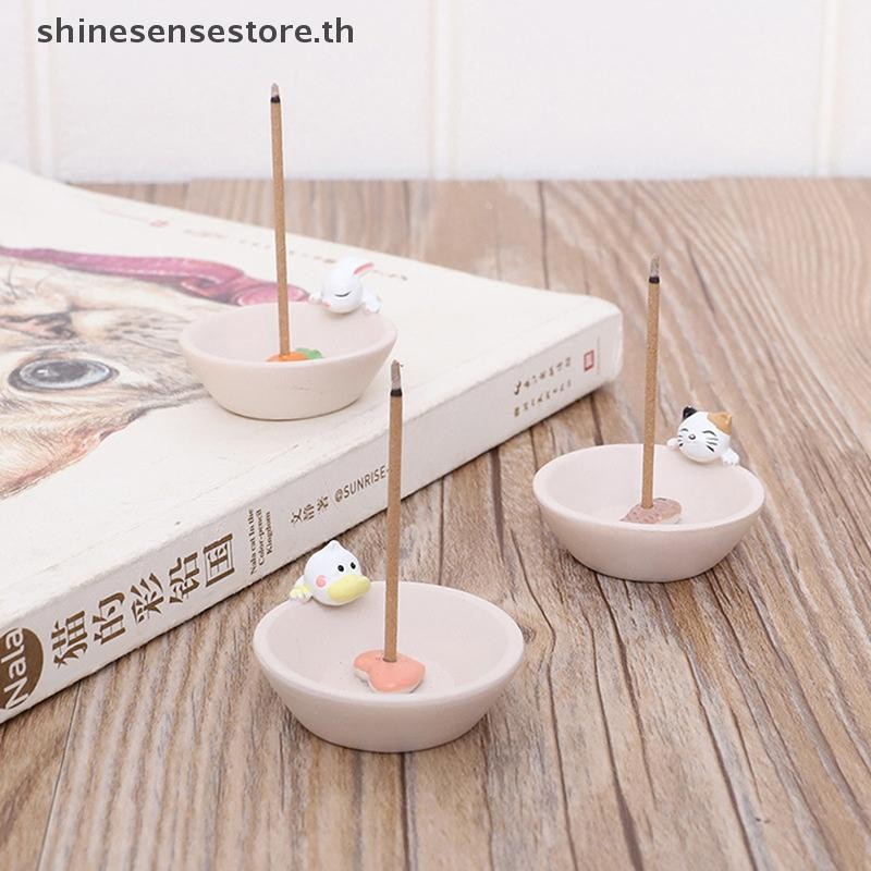 Shine การ์ตูนเรซิ่นรูปสัตว์ธูป Stick ผู้ถือ Leaf Shape Line กระถางธูป ...