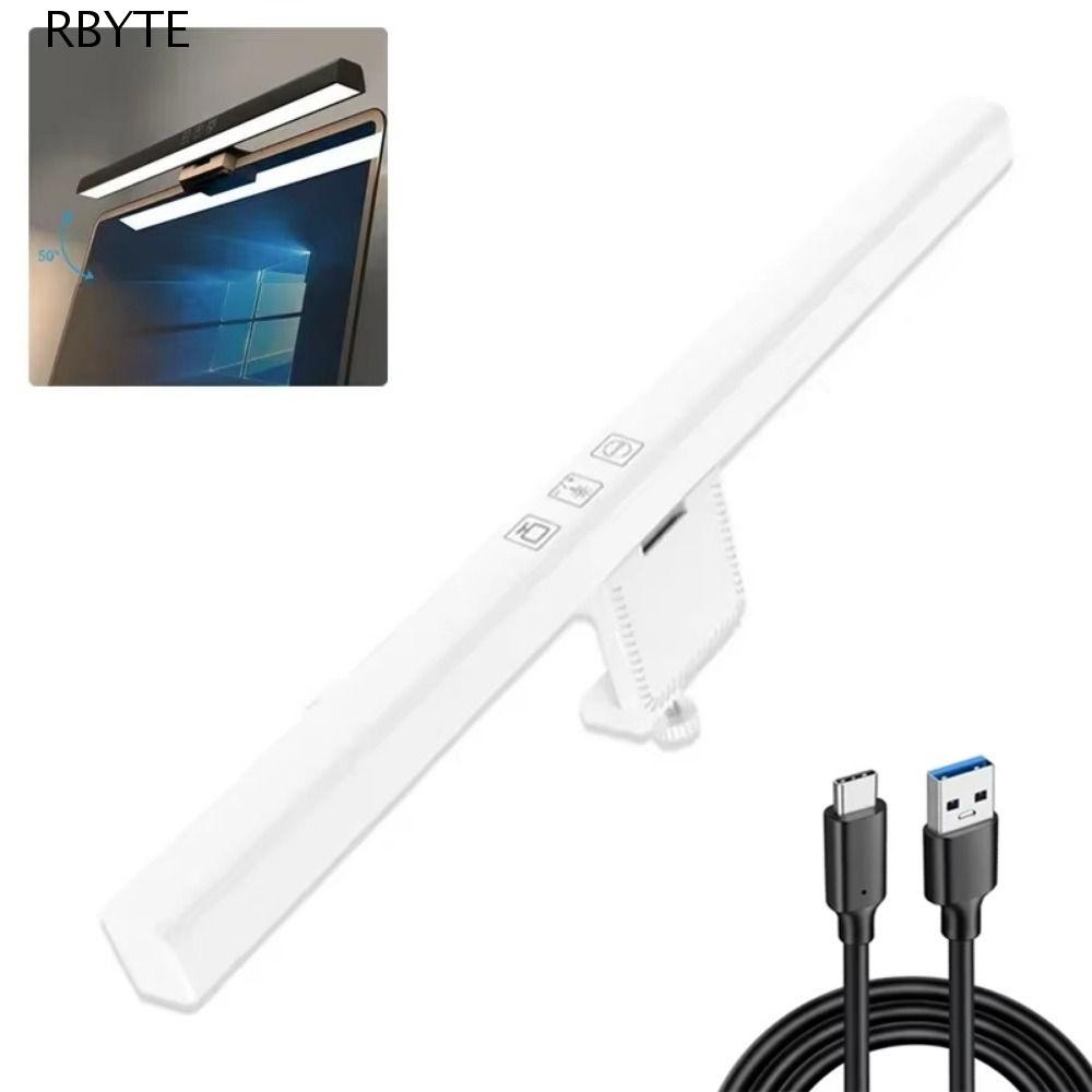 RBYTE แถบไฟหน้าจอคอมพิวเตอร์,ป้องกันดวงตา Stepless Dimming หน้าจอแขวน, 33/50 ซม.USB Powered ...