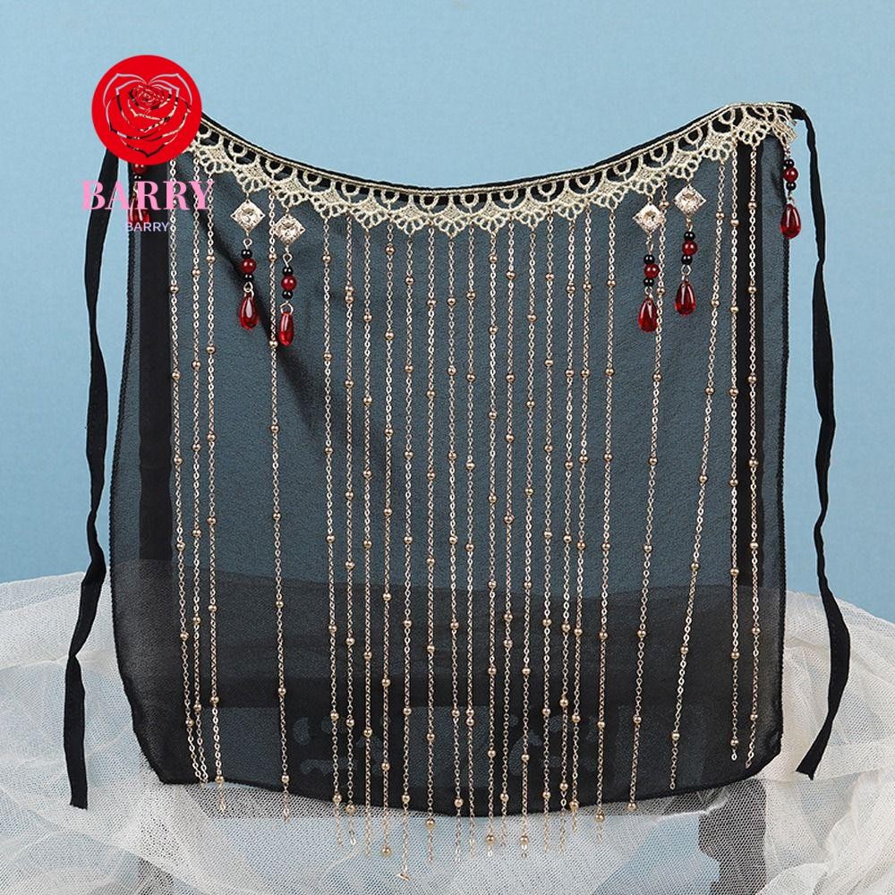 BARRY Hanfu Face Veil ครีมกันแดดสําหรับผู้หญิงคริสตัลตาข่ายคลาสสิกเต้น ...