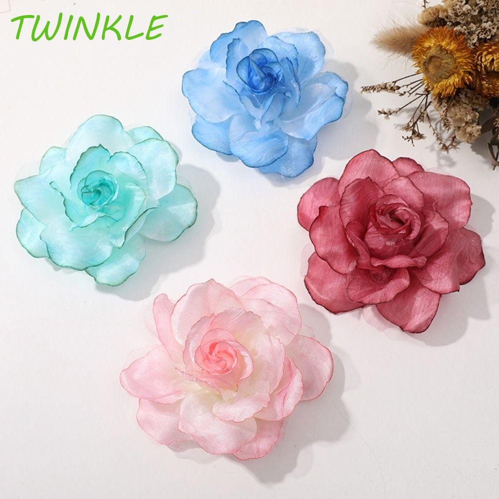TWINKLE1 ผ้าไหมดอกไม้ผ้าแพทช์,หลาย 3D ผ้า Applique, Hairpin ประดิษฐ์ ...