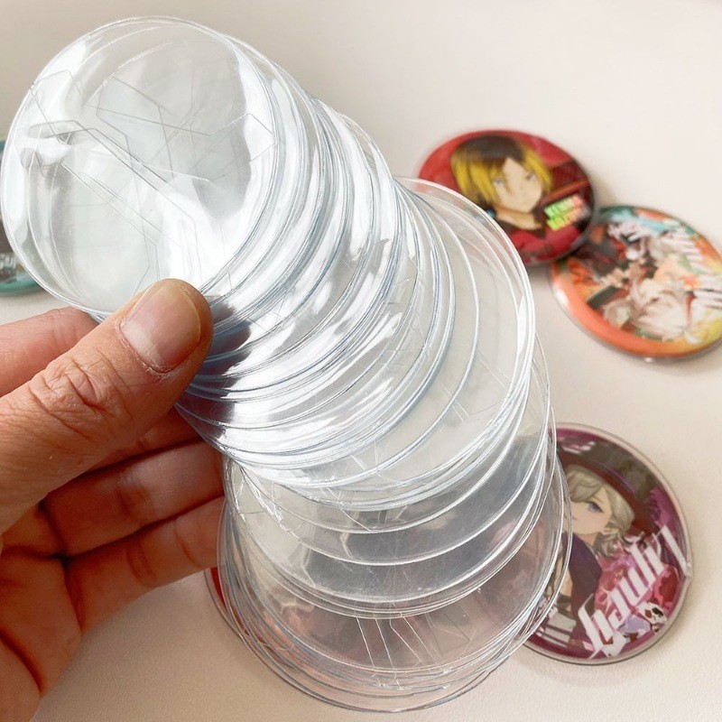 20 ชิ้น/เซ็ต 58/75 มม.โปร่งใส ItaBag Badge แขนจอแสดงผลรอบการ์ดกรณีอะนิเ ...