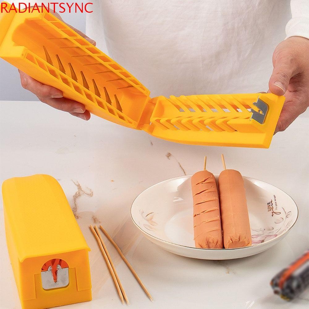 RADIANTSYNC ไส้กรอก Peeler, สแตนเลส Creative Hot Dog Cutter, แบบพกพาหั่นเครื่องมือในครัวเรือน ...