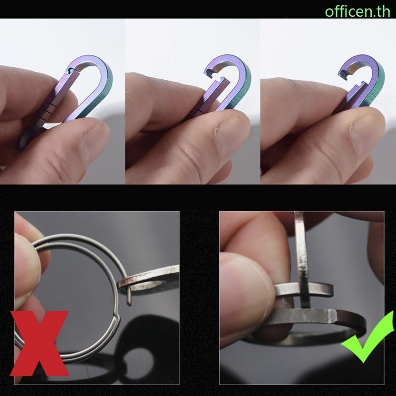 Cen Titanium Key Rings Side-Pushing พวงกุญแจแหวนเปลี่ยน Quick Release ...