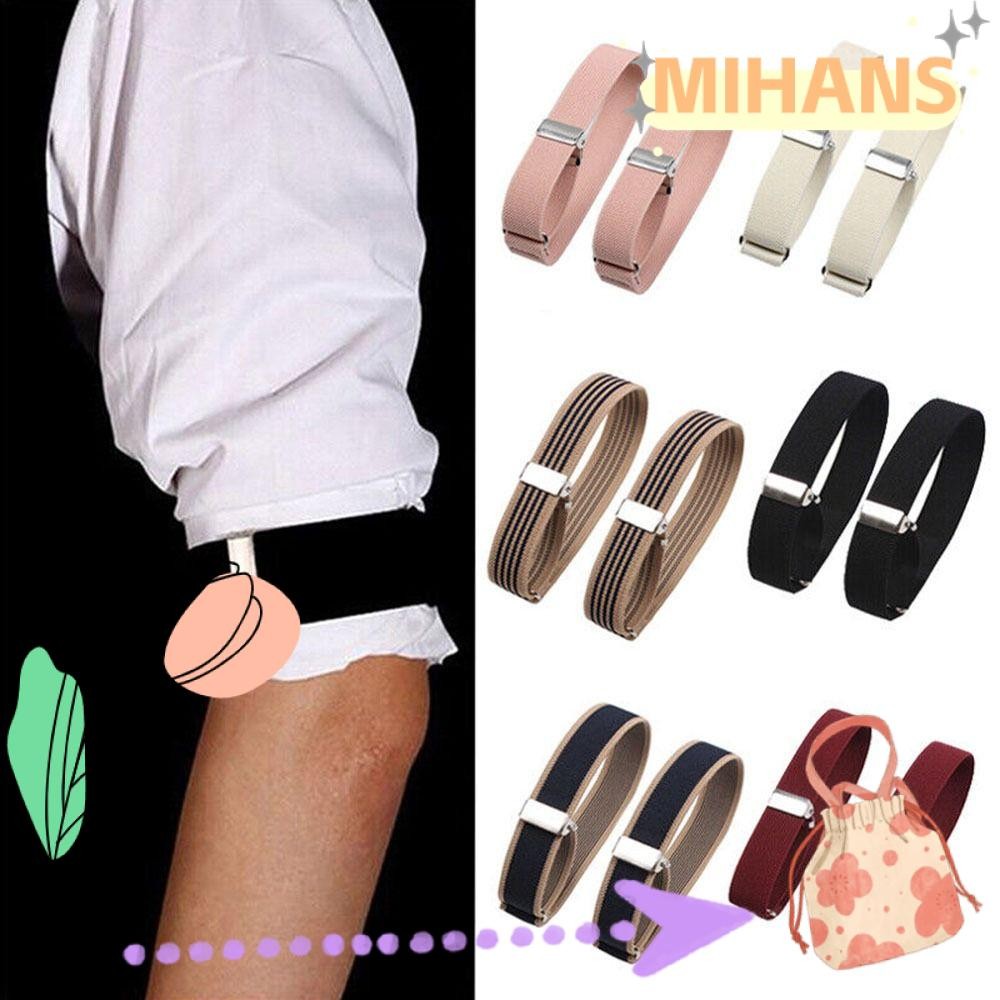 Mih Sleeve Band คุณภาพสูง Arm Band Cuffs เสื้อห่วงปรับเสื้อ Sleeve Holders | Shopee Thailand