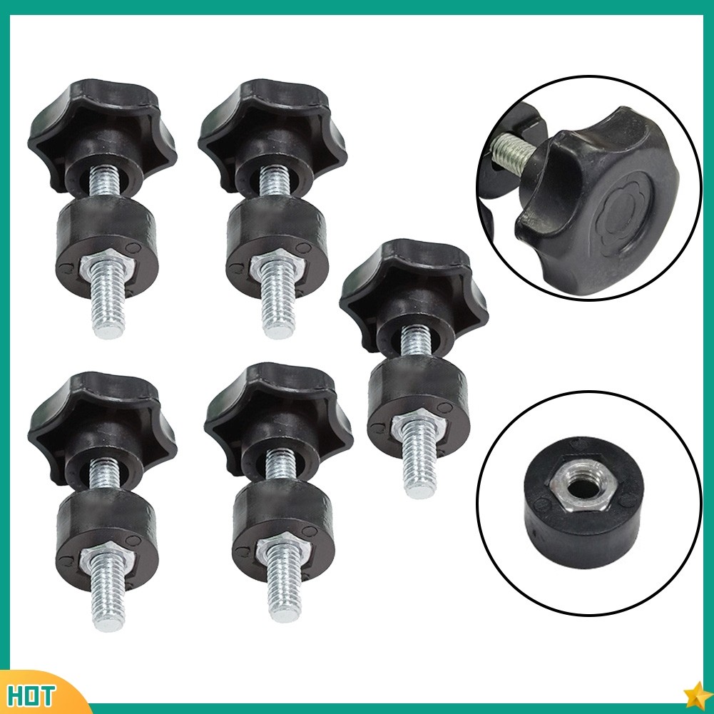 5 ชิ้น Star Shape Thread Clamping Handle Bolt Bakelite Hand Knob สกรูกระชับ M6 (ใหม่) | Shopee ...