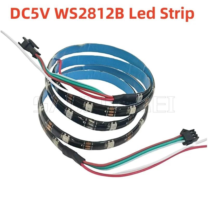 Ws2812b แอดเดรสสมาร์ท RGB Led พิกเซลโคมไฟ 30Leds สีดํา PCB IP65 กันน้ํา ...