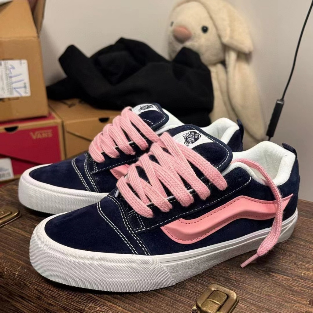รองเท้าลำลอง Vans Knu Skool VR3 LX สีชมพู น้ำเงิน แบบตัดต่ำ | Shopee ...