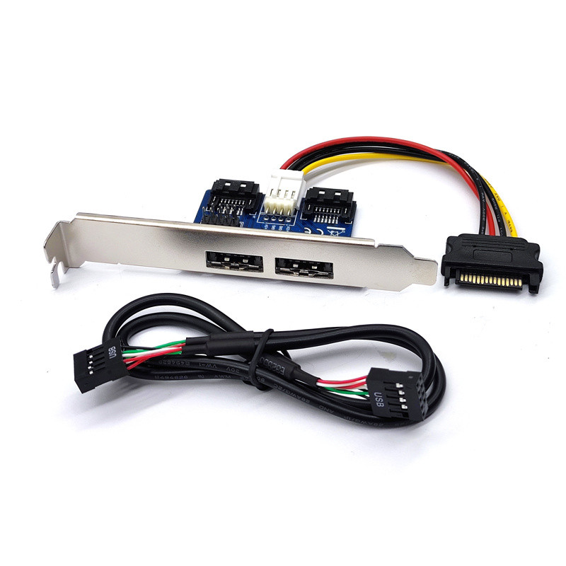 Power eSATA เป็น SATA PCI-E เป็นพอร์ตคู่ PowerOver eSATA การ์ดอะแดปเตอร ...