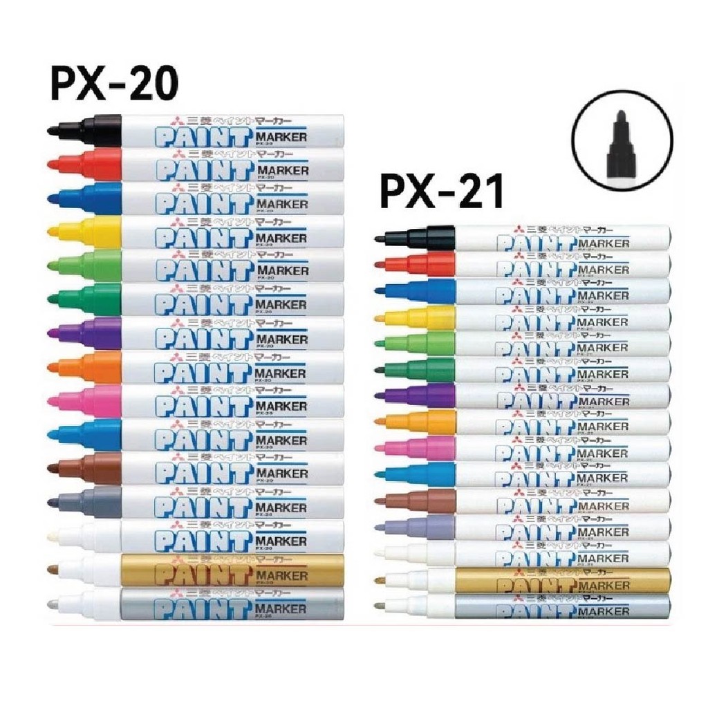 ปากกามาร์กเกอร์ Uni PX-20 / PX-21Paint Medium / Fine | Shopee Thailand