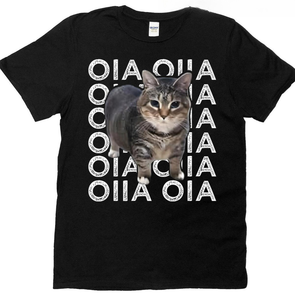 Oiia Cat Spinnin T-shirt เสื้อยืดผ้าฝ้ายแบบใหม่ Oia Cat t-shirtSize S ...
