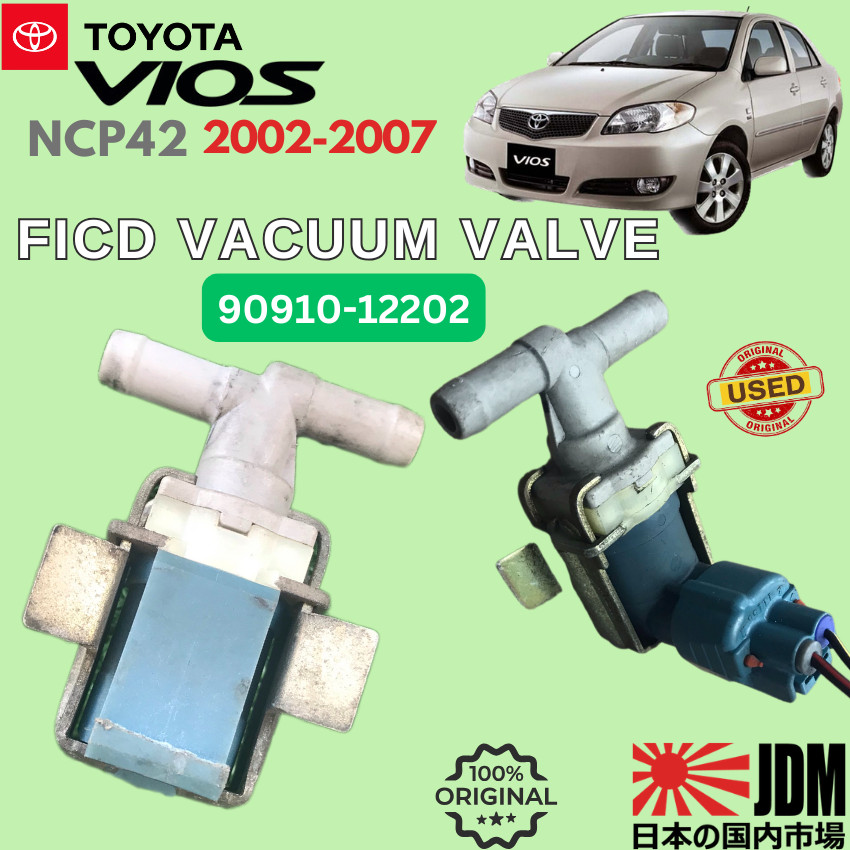 Ficd วาล์วสูญญากาศโซลินอยด์ 90910-12202 Fit สําหรับ TOYOTA Vios NCP42 ...