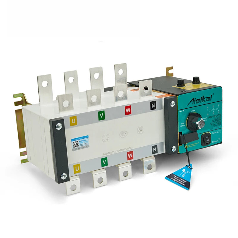 Aisikai 630A 400A 4P ATS Genset Dual Power Automatic Transfer Switch ...